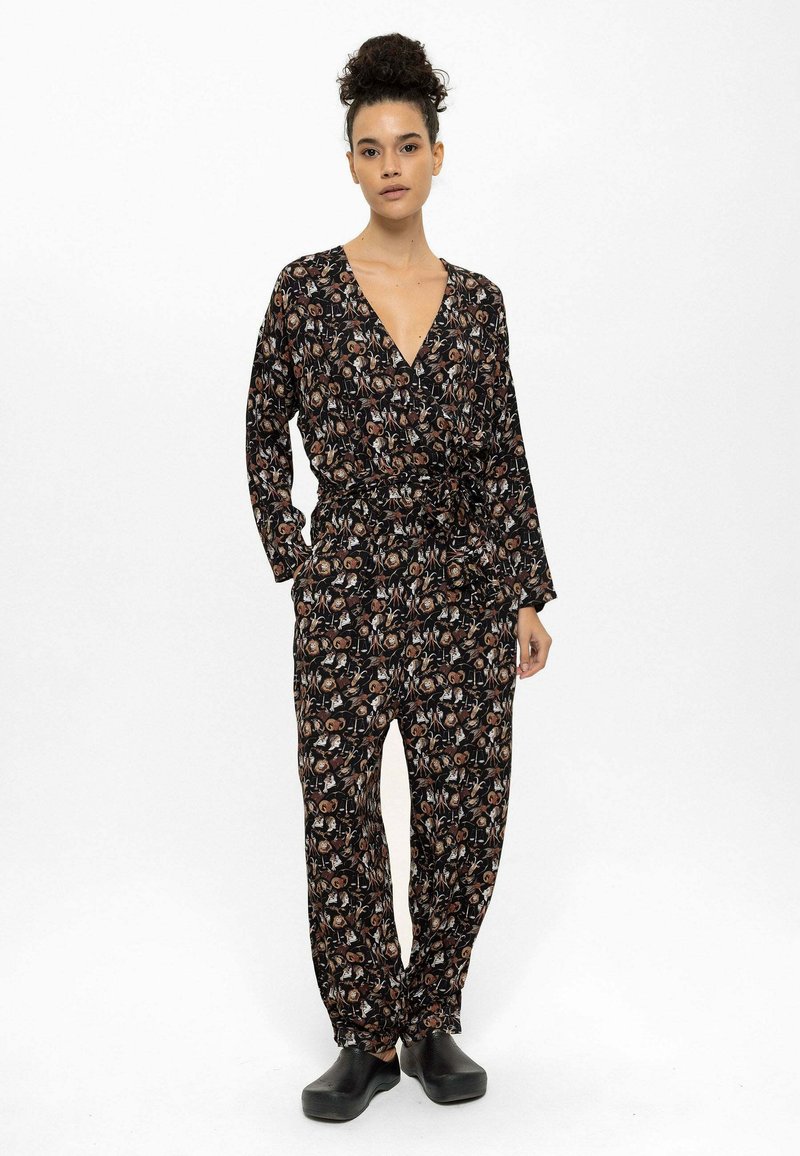 anou anou ALL OVER PRINT - Jumpsuit - black/zwart - Zalando.nl