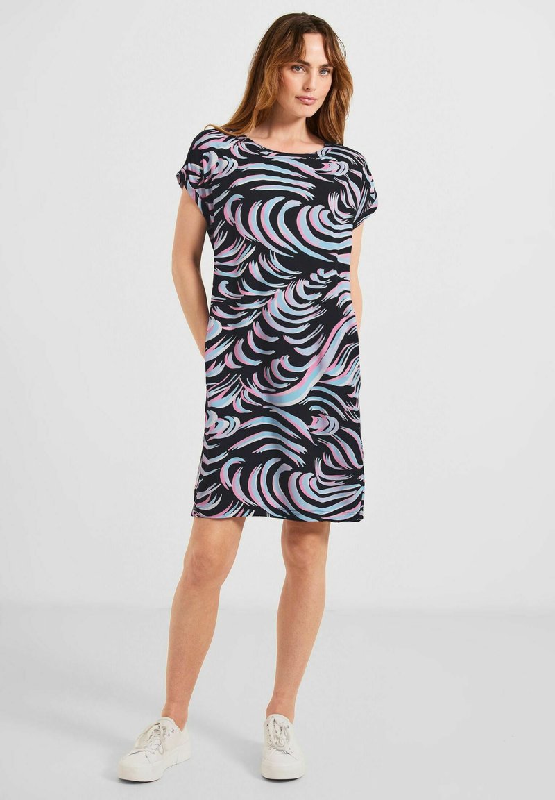 Cecil WELLENPRINT - Day dress - blau/dark blue - Zalando.de