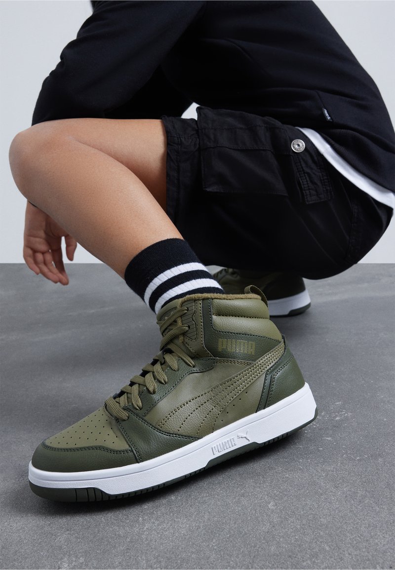 Puma REBOUND V6 MID JR UNISEX - Sneakersy wysokie - Zalando.pl