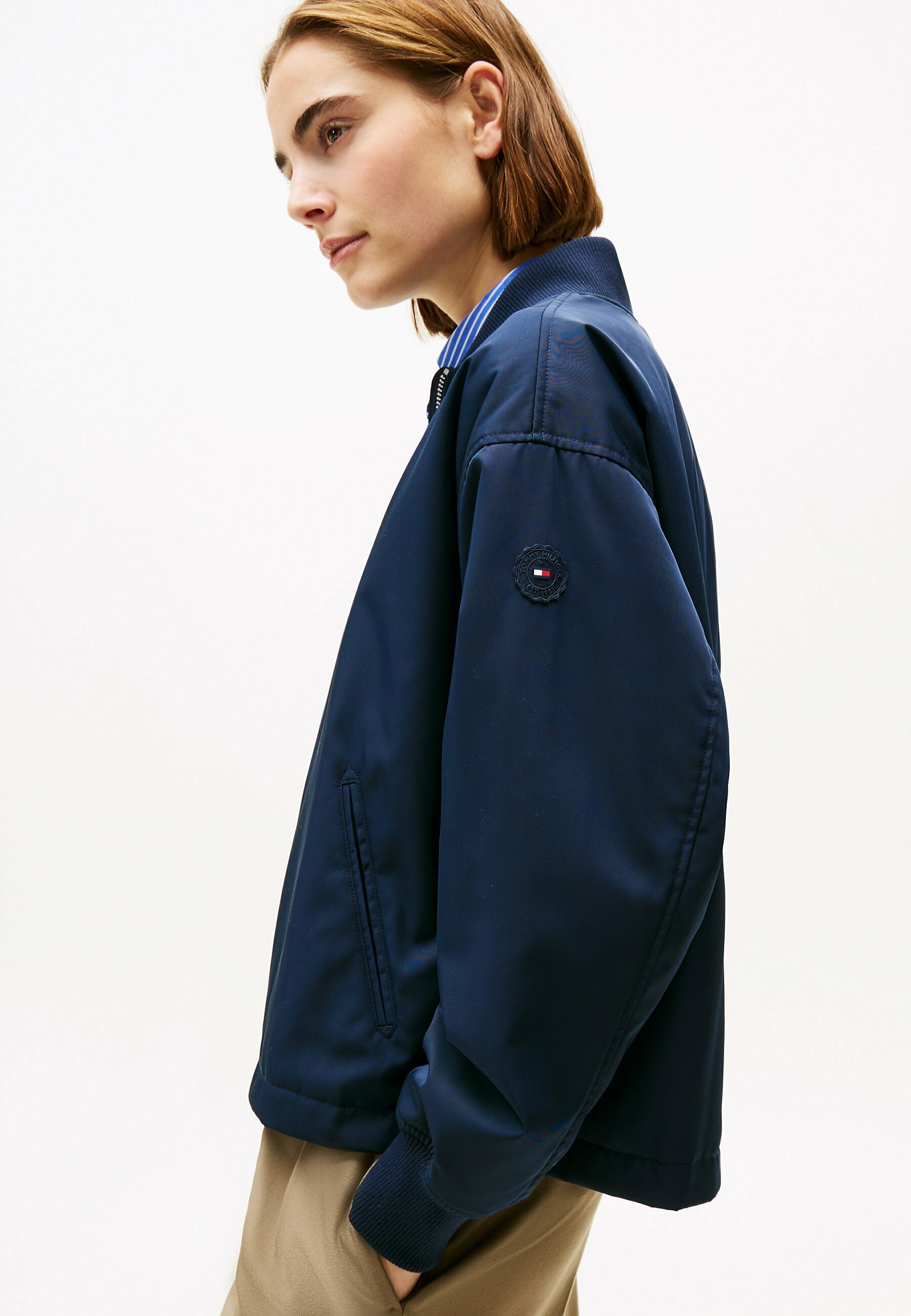 Padded bomber jacket tommy hilfiger store