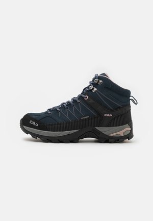 HI-TEC RAVEN MID WP - Trekingové boty - black/grape wine/černá - Zalando.cz