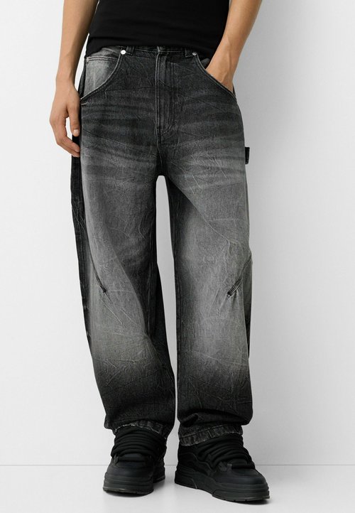 Jaded London LIGHT GREY WASHED RAZOR - Relaxed fit -farkut - light grey ...