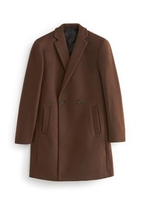 Next DOUBLE BREASTED EPSOM - Klassischer Mantel - dark brown/braun ...