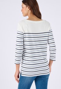 Damart RAYÉ INTERLOCK - Jumper - rayé marine bleu/blue - Zalando