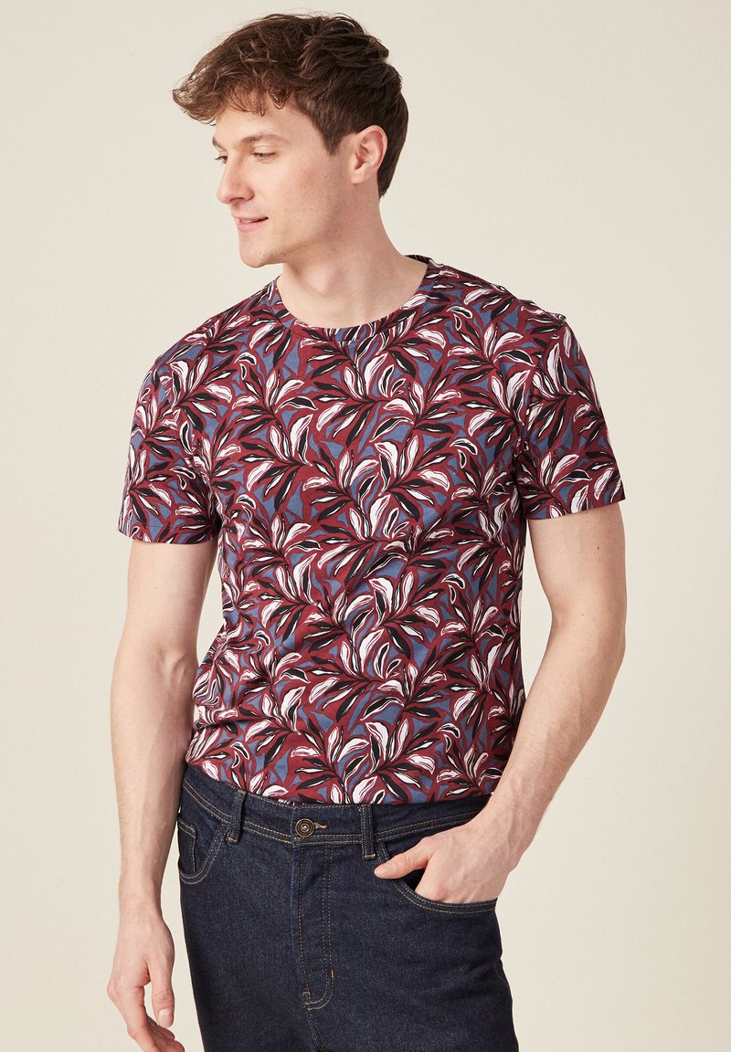 BONOBO Jeans MIT KURZEN ÄRMELN - T-shirt imprimé - marron - ZALANDO.FR