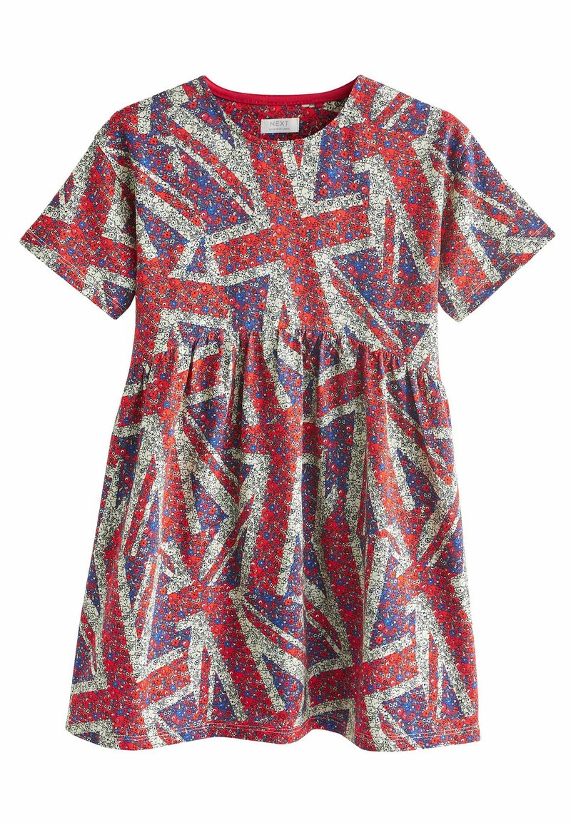 Next SHORT SLEEVES JERSEY DRESS - Rochie din jerseu - red white blue ...