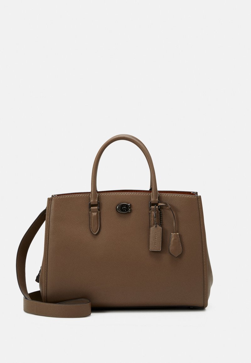 Coach POLISHED BROOKE CARRYALL - Handtas - dark stone/olijfgroen ...
