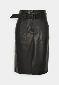 VILA Tall VIPEN COATED SKIRT - Gonna a tubino - black/nero - Zalando.it