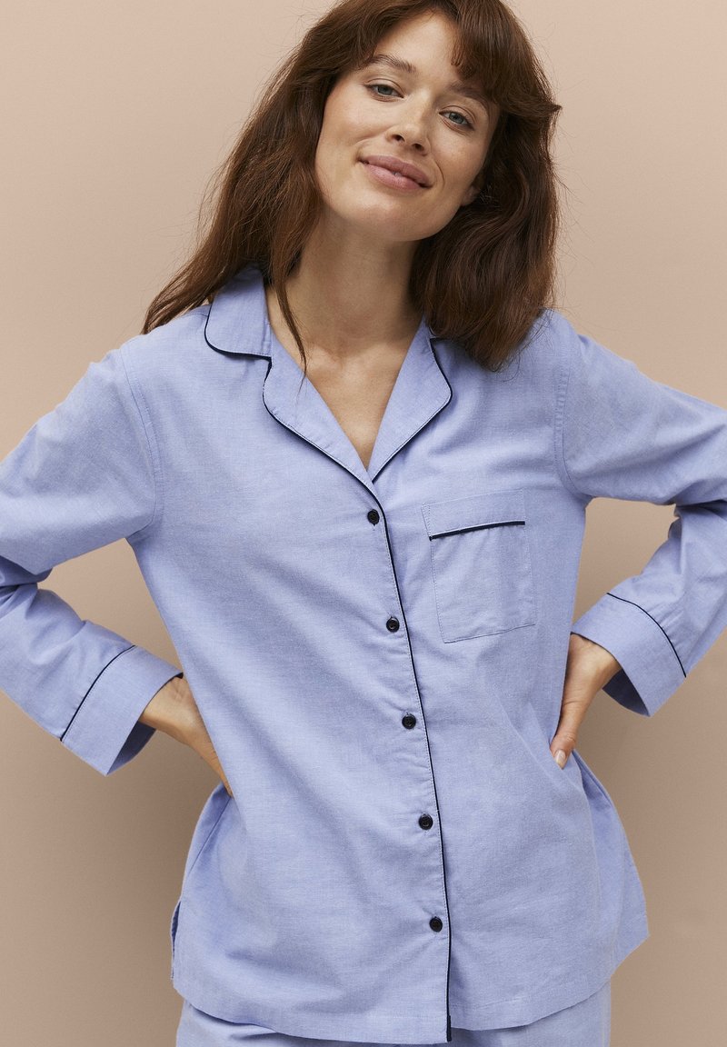 Ellos Collection Pyjamashirt - blau/lichtblauw - Zalando.nl