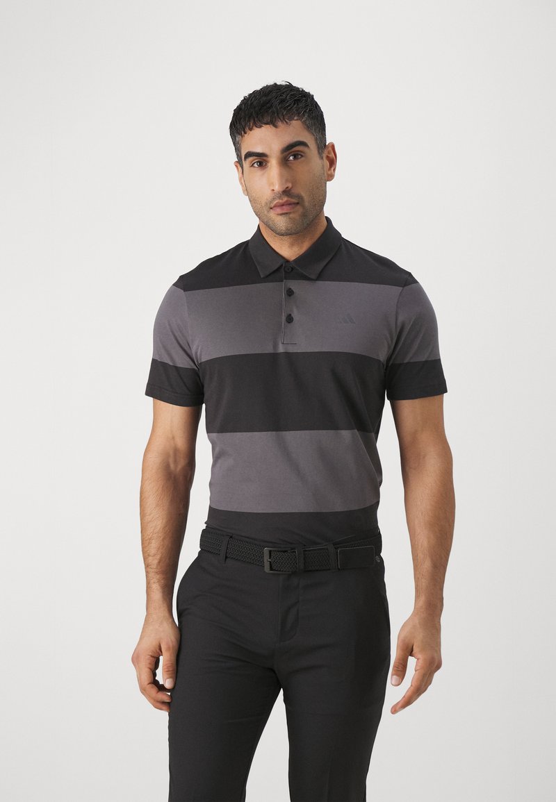 adidas Golf COLORBLOCK RUGBY STRIPE - Polo shirt - black/grey/black ...