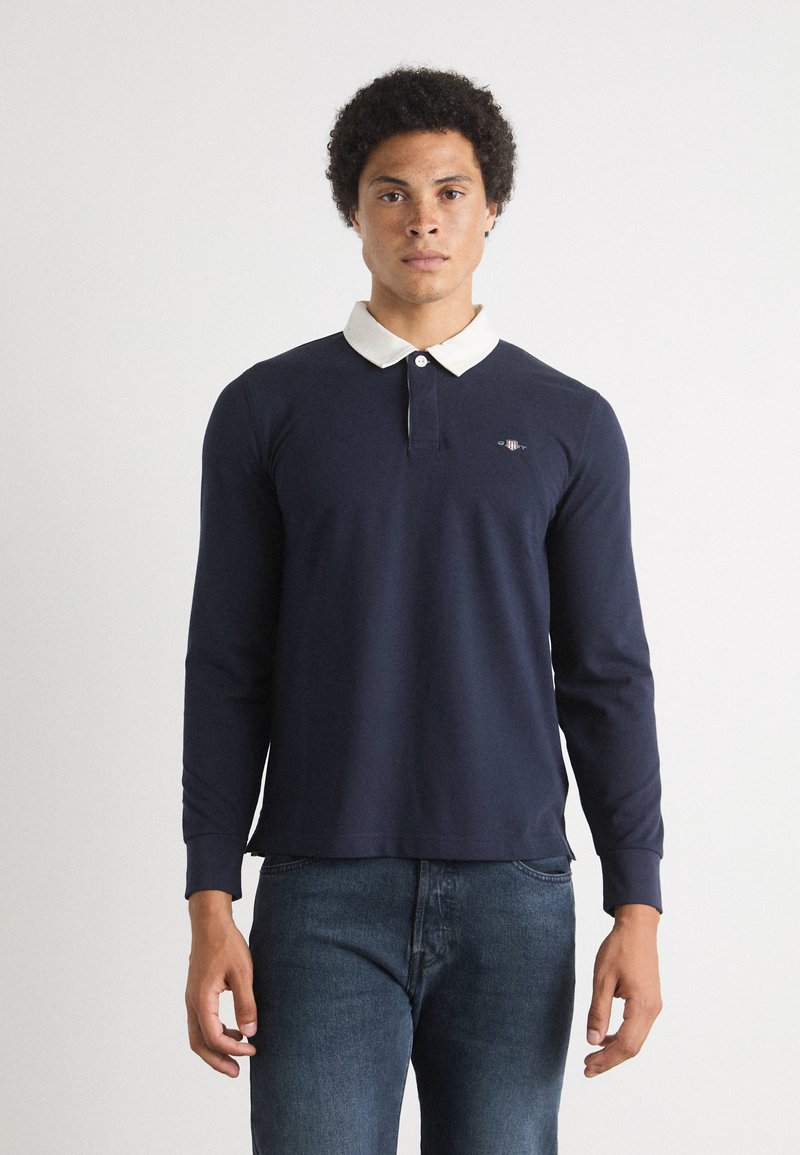 GANT HEAVY RUGGER - Langærmet T-shirt - evening blue/mørkeblå - Zalando.dk