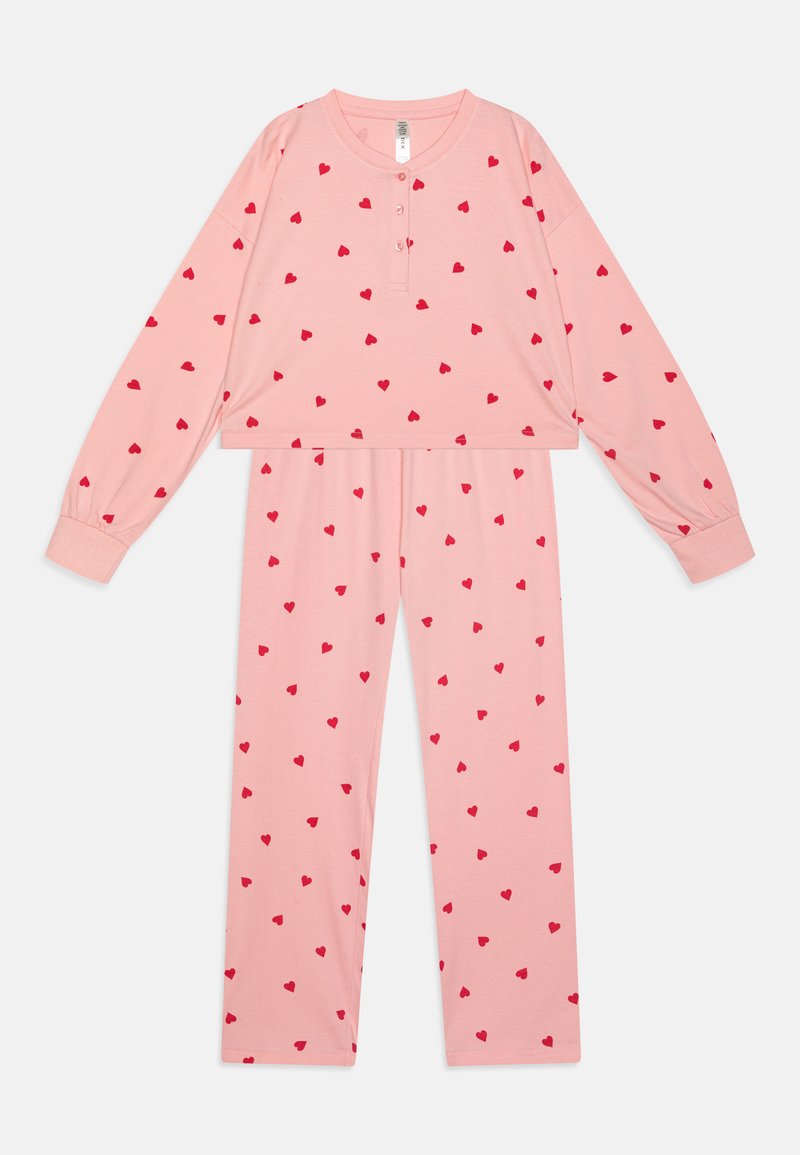 Lindex BOXY HEART - Pyjama set - light pink - Zalando.co.uk