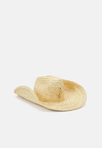 RUSLAN BAGINSKIY MONOGRAM EMBELLISHED COWBOY HAT - Platmale - natural ...