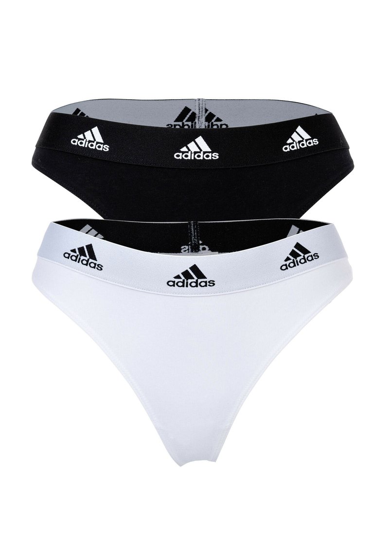 Adidas Sport 2 PACK - String - schwarz weiß/schwarz - Zalando.de