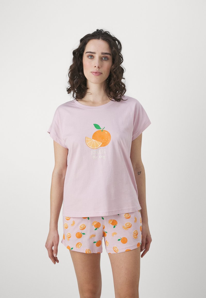 LASCANA FRUITS SHORTY SET - Pyjama set - lilac/orang/lilac - Zalando.de