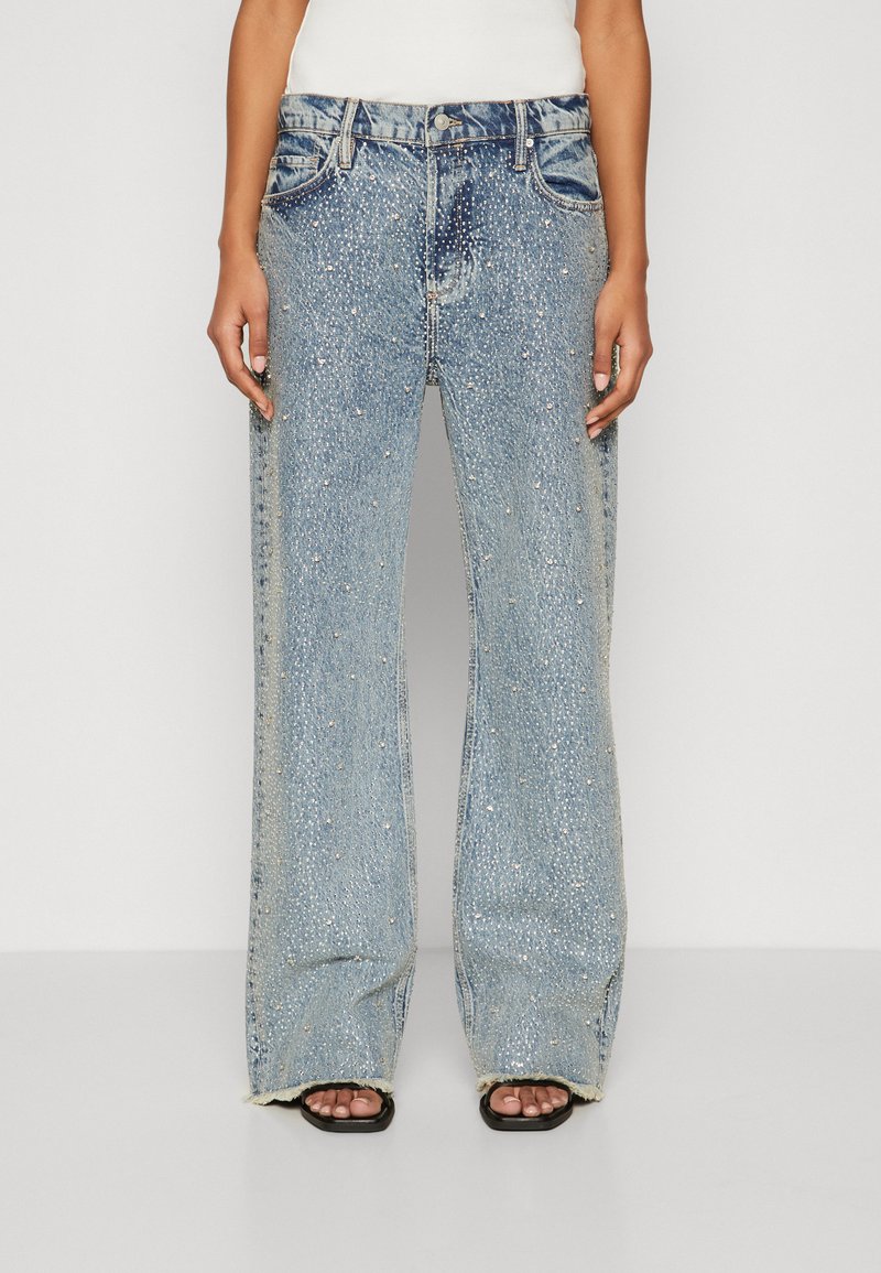 AllSaints WENDEL CRYSTAL - Jean flare - light indigo/denim bleu ...