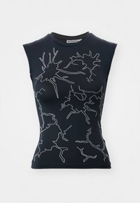 Weekday LARA STUD - Top - dark grey/negru - Zalando.ro