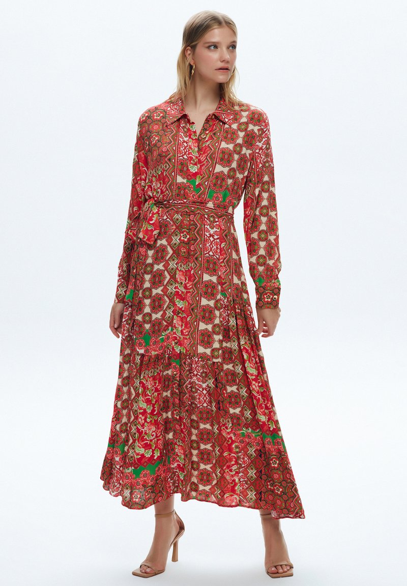 adL MOLTEN - Robe chemise - printed red/rouge - ZALANDO.FR