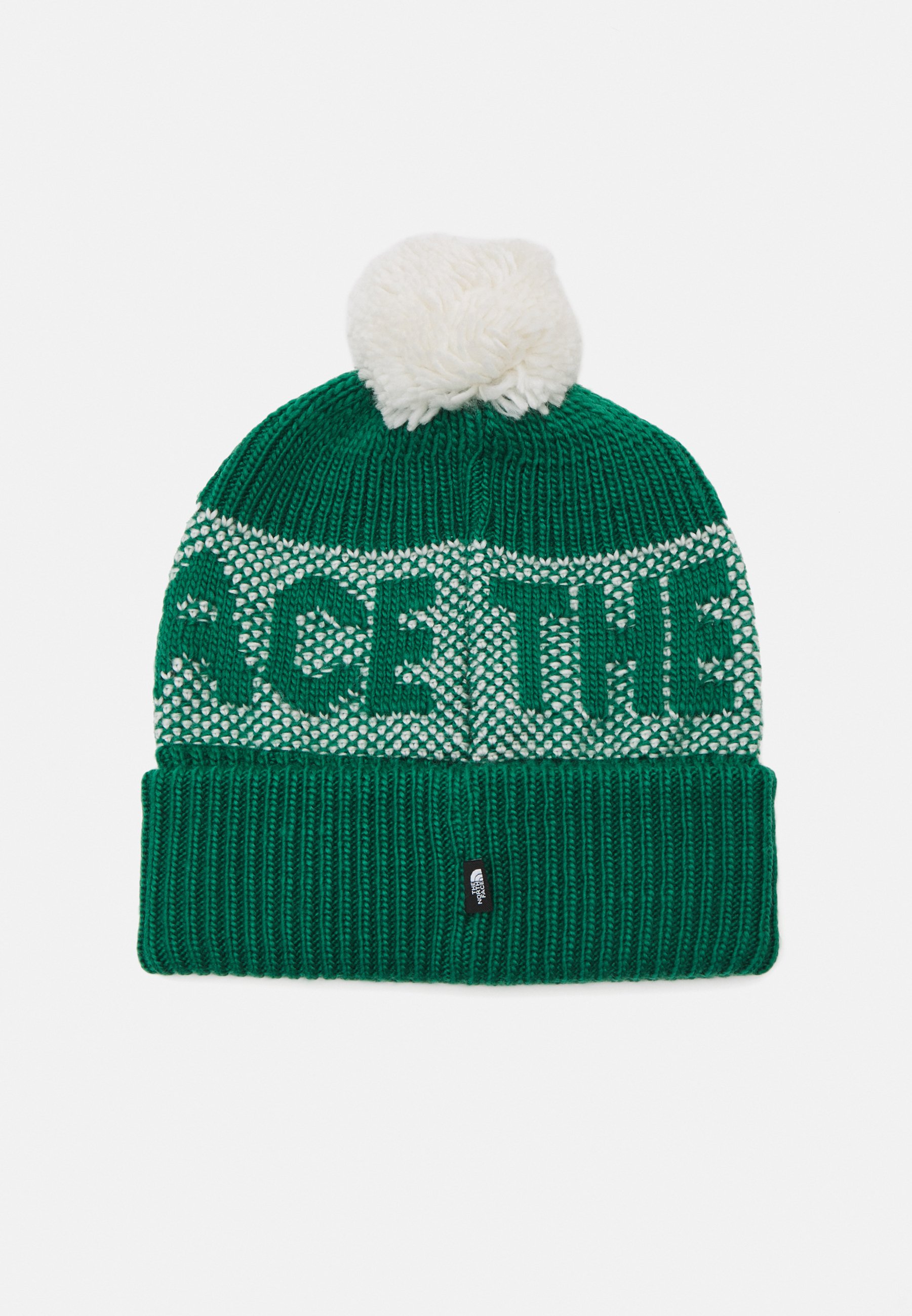 RETRO CABIN BEANIE Mutze evergreen white dune