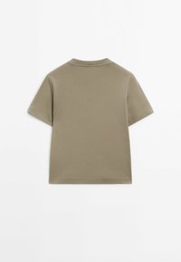 Massimo Dutti AUS PREMIUM - T-Shirt basic - mottled brown/braun meliert ...