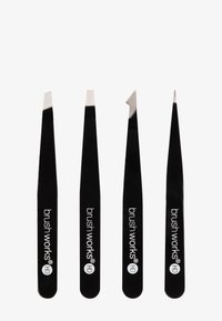 Brushworks 4 PIECE COMBINATION TWEEZER SET - Make-up Set - black/beige - Zalando.de