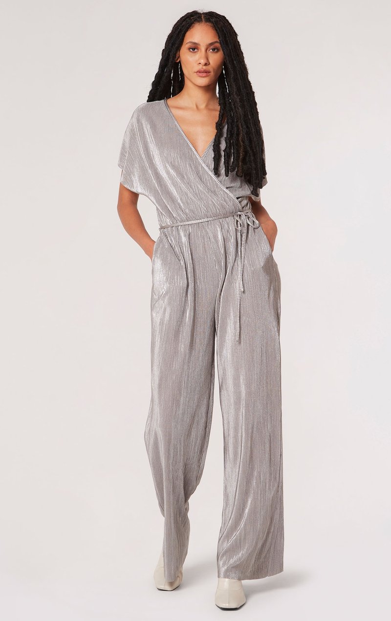 Apricot PLISSE METALLIC - Combinaison - silver/argenté - ZALANDO.FR