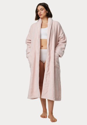 Loungeable ROBES CABLE CUT BORG HOODED MIDI ROBE - Badjas - pink ...