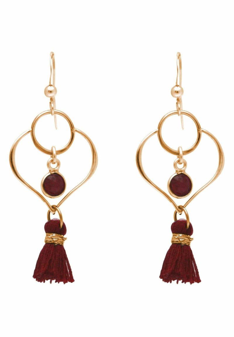 Gemshine YOGA LOTUSBUMEN UND QUASTEN - Pendientes - gold coloured ...