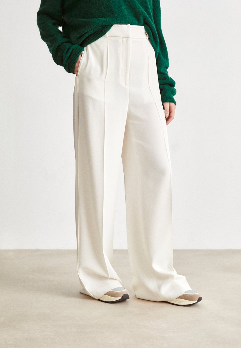 BOSS TIMOA - Trousers - open white/white - Zalando.ie