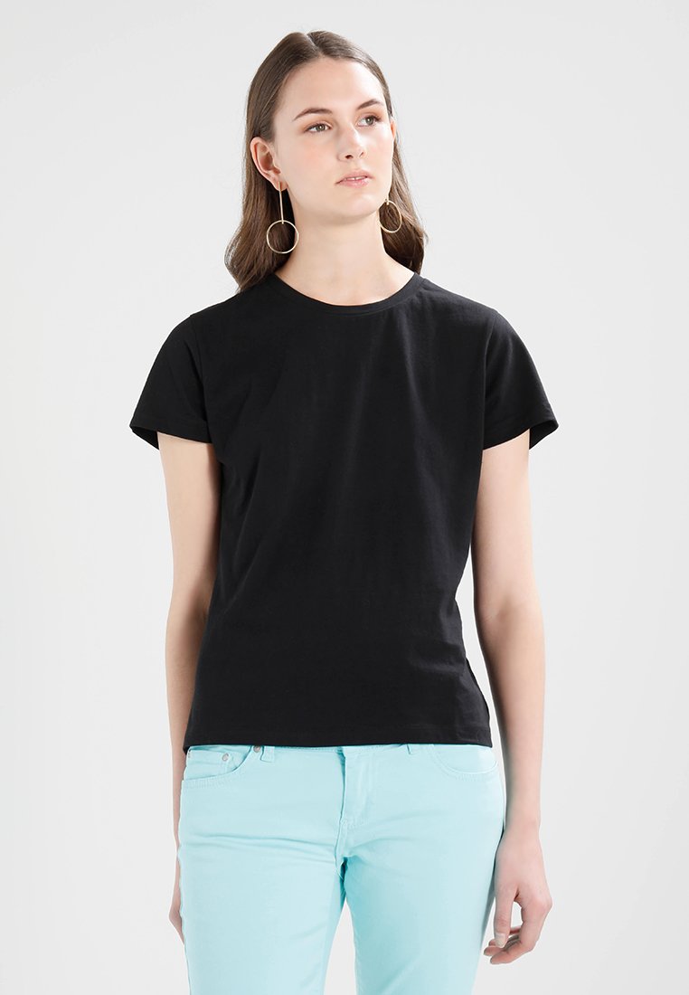 Samsøe Samsøe SOLLY TEE SOLID - Basic T-shirt - black - Zalando.co.uk
