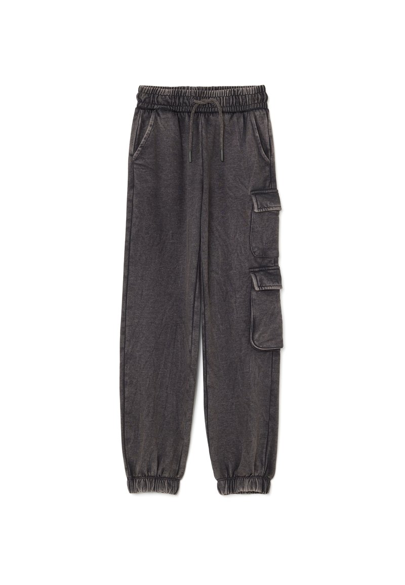 OVS REGULAR FIT JOGGER - Cargo trousers - dark grey/grey - Zalando