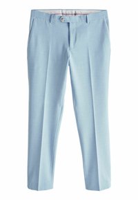 Next SKINNY FIT DRAINPIPE - Suit trousers - light blue/blue - Zalando