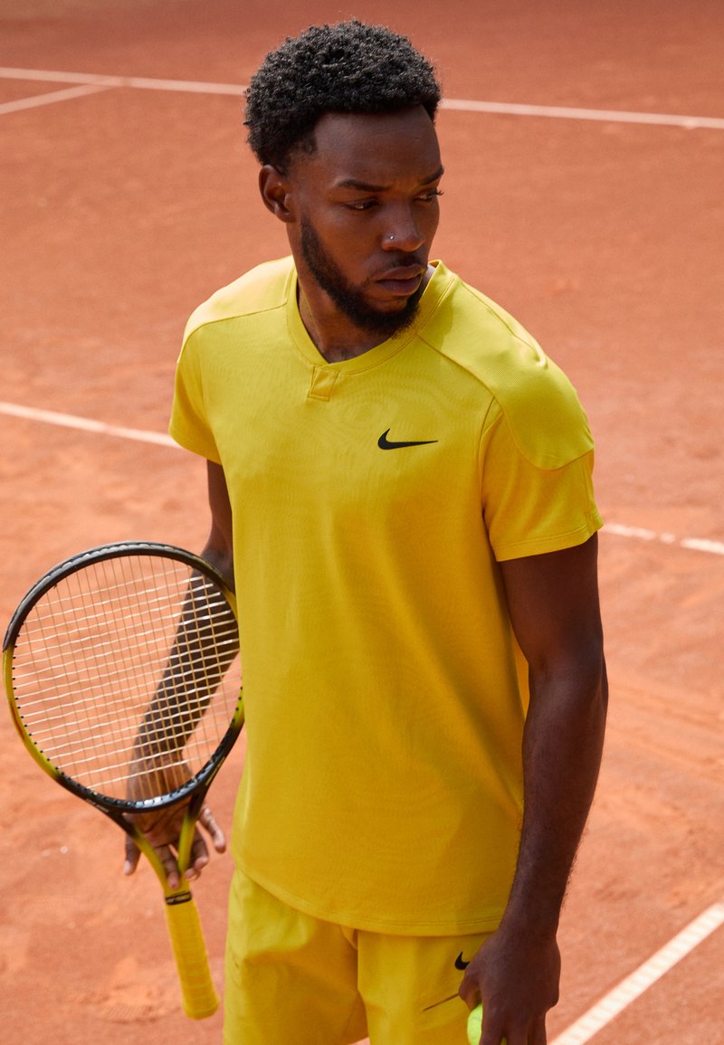 Nike Performance SLAM - T-Shirt sport - vivid sulfur/black/giallo ...