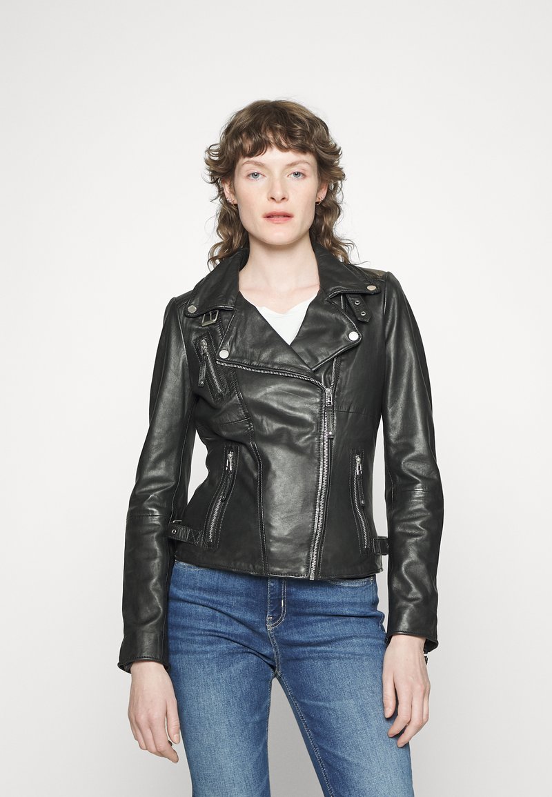 Freaky Nation PRINCESS - Leather jacket - shadow/black - Zalando.co.uk