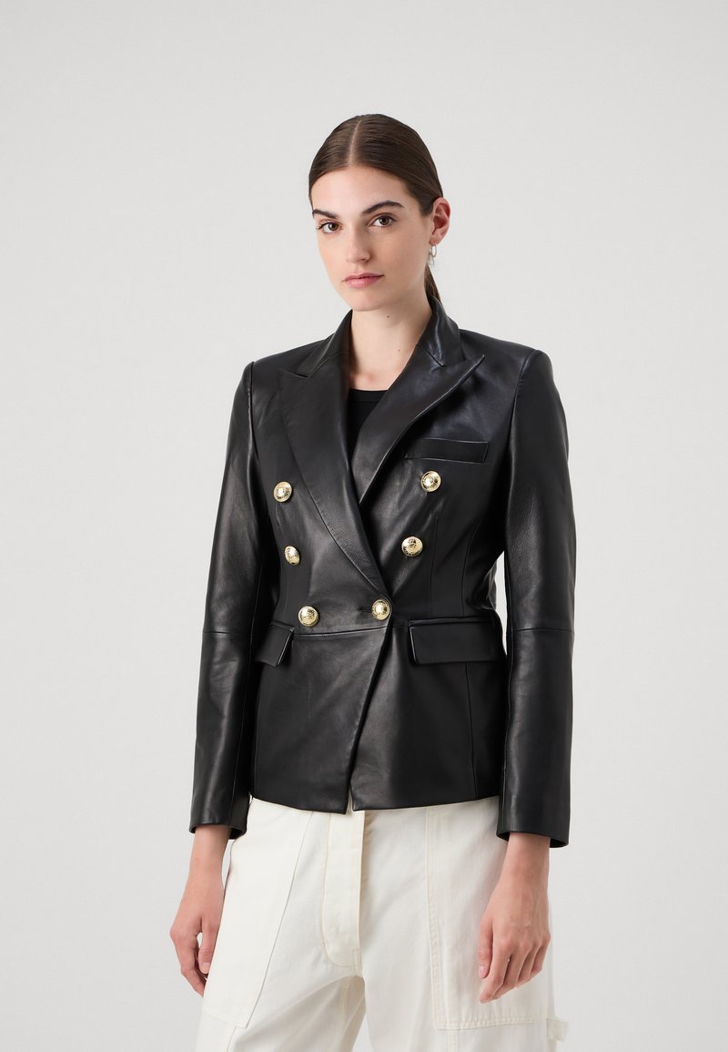 JOOP! Leren jas - black/zwart - Zalando.nl