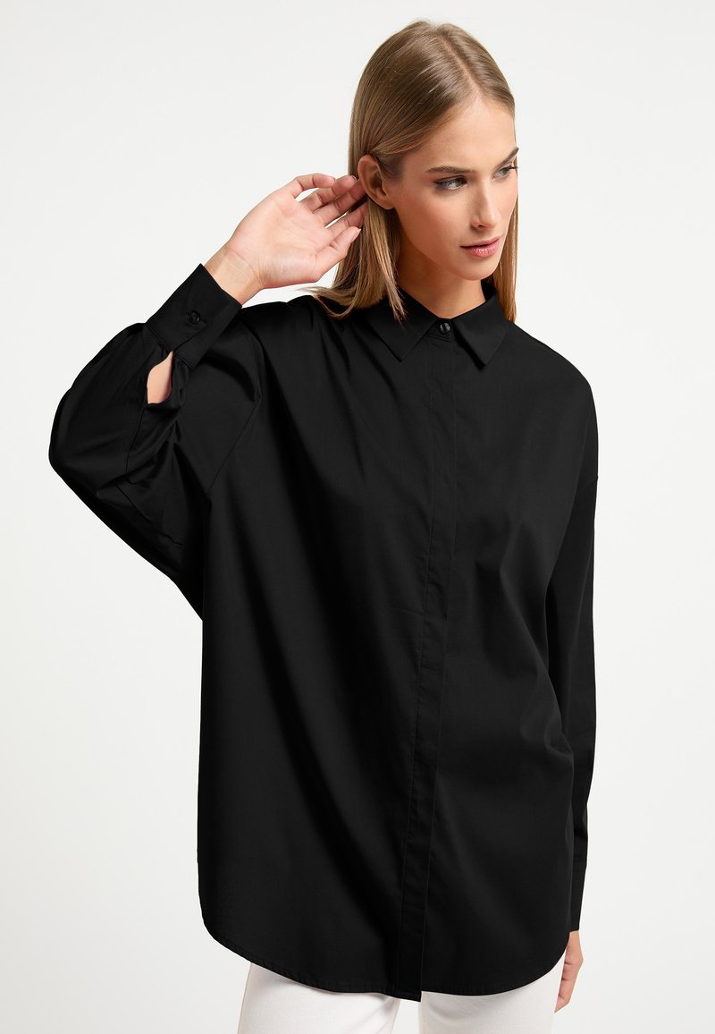 Frieda & Freddies Hemdbluse - schwarz - Zalando.at