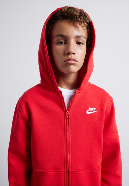 Nike Sportswear Club Unisex Huppari University Red White Punainen
