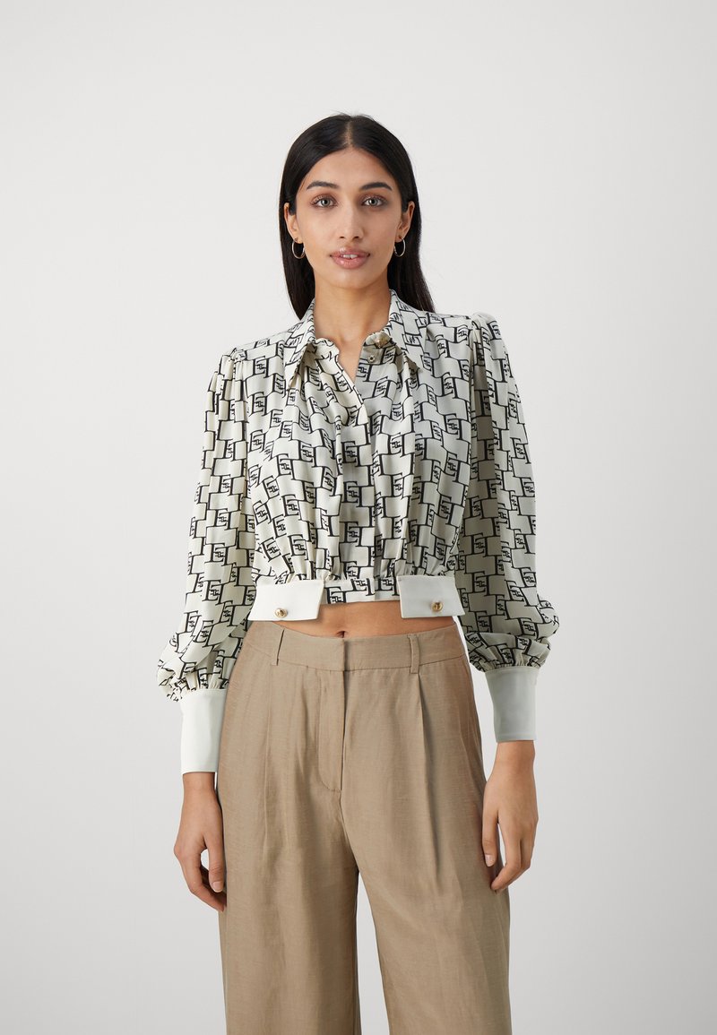 Elisabetta Franchi Hemdbluse - burro/nero/beige - Zalando.ch