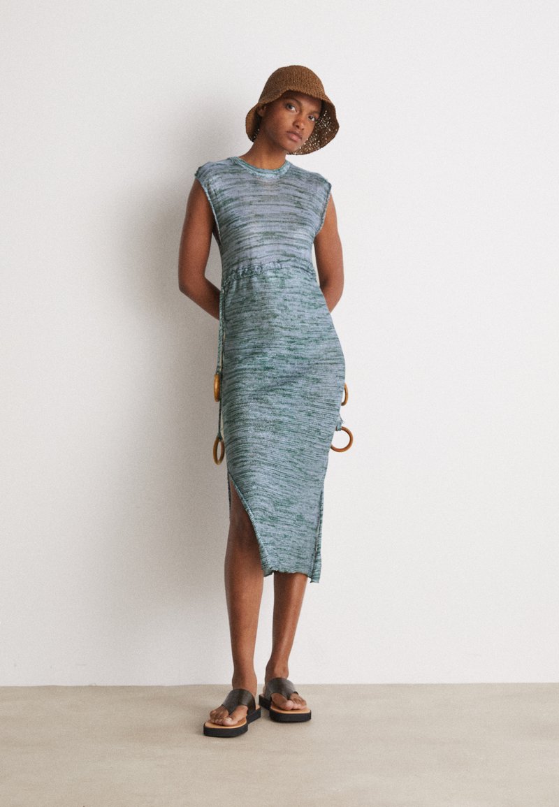 BLOKE FULL FASHIONED DRESS WITH DRAWSTRINGS AT WAIST AND HANDCRAFTED ...