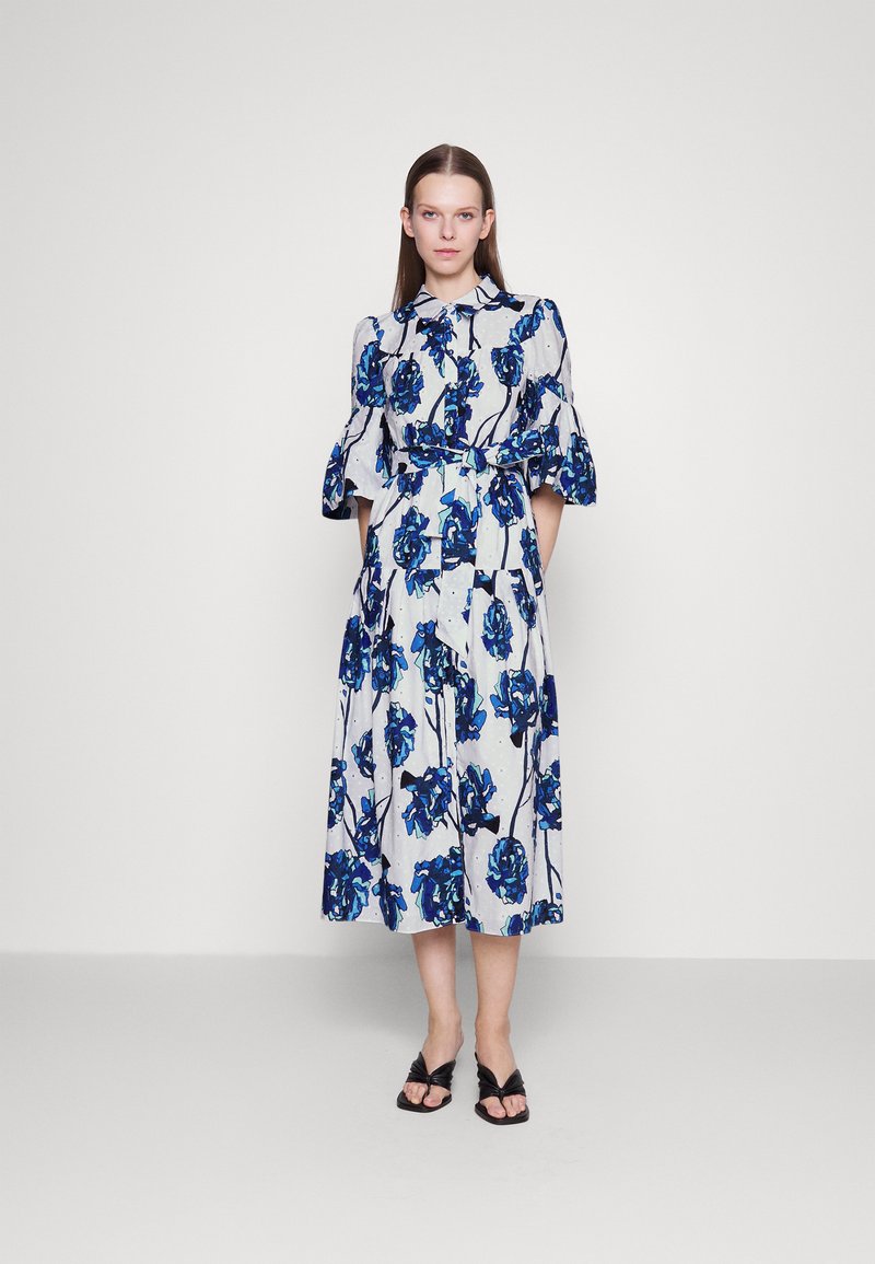 Diane von Furstenberg AVEENA DRESS - Shirt dress - watercolor/ivory/blue - Zalando