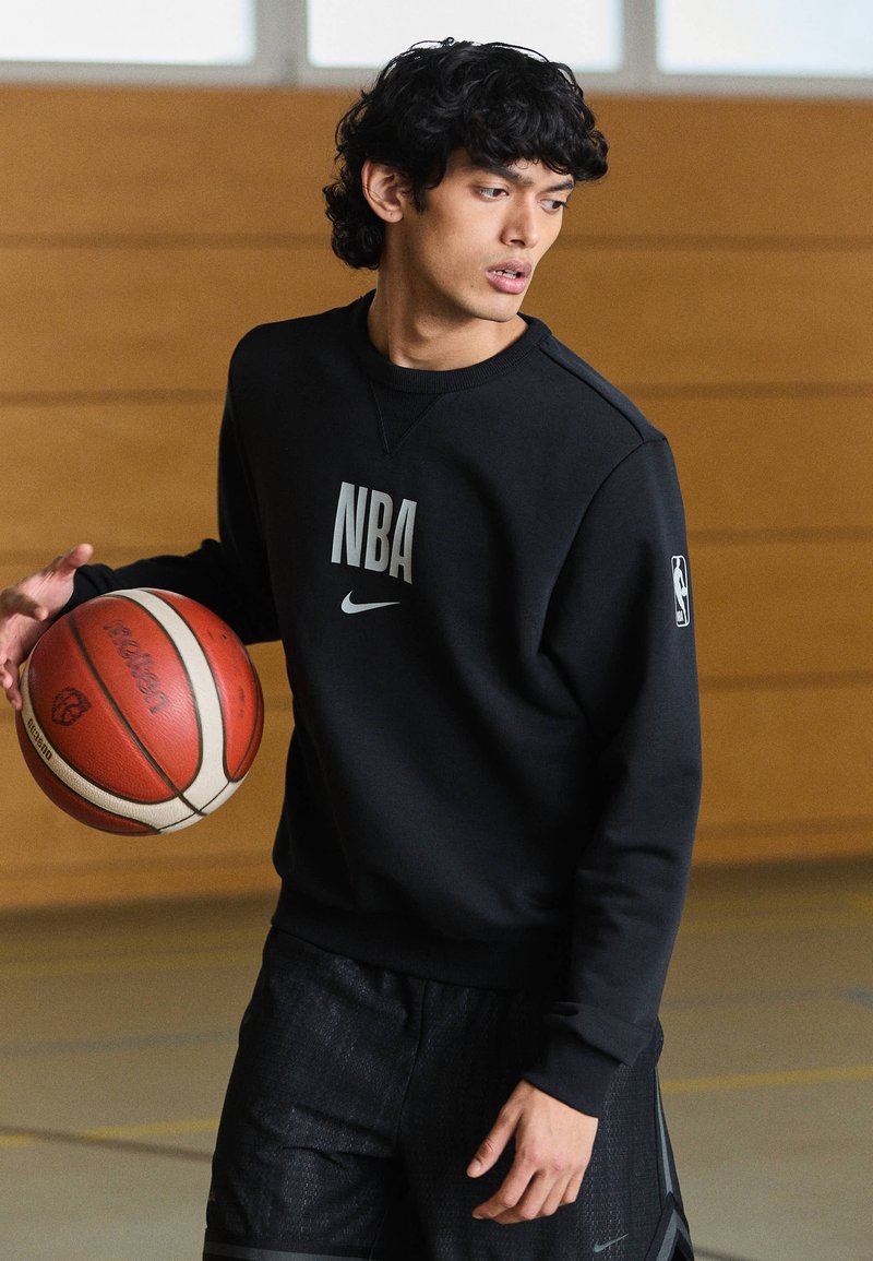 Nike Performance NBA CREW - Sweater - black/pale ivory/light pumice ...