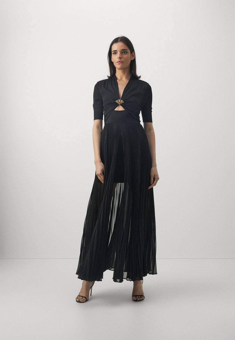 KARL LAGERFELD PLEATED FAN MAXI DRESS - Cocktailjurk - black/zwart ...