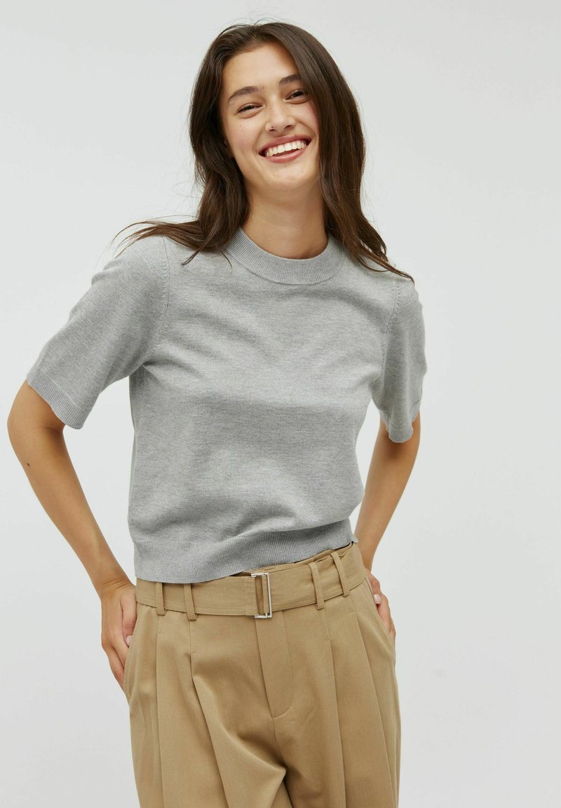 mbyM CARLA - T-Shirt basic - light grey melange/hellgrau - Zalando.de