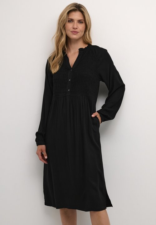 Kaffe KAKARINA AMBER - Vapaa-ajan mekko - black and brown animal print ...