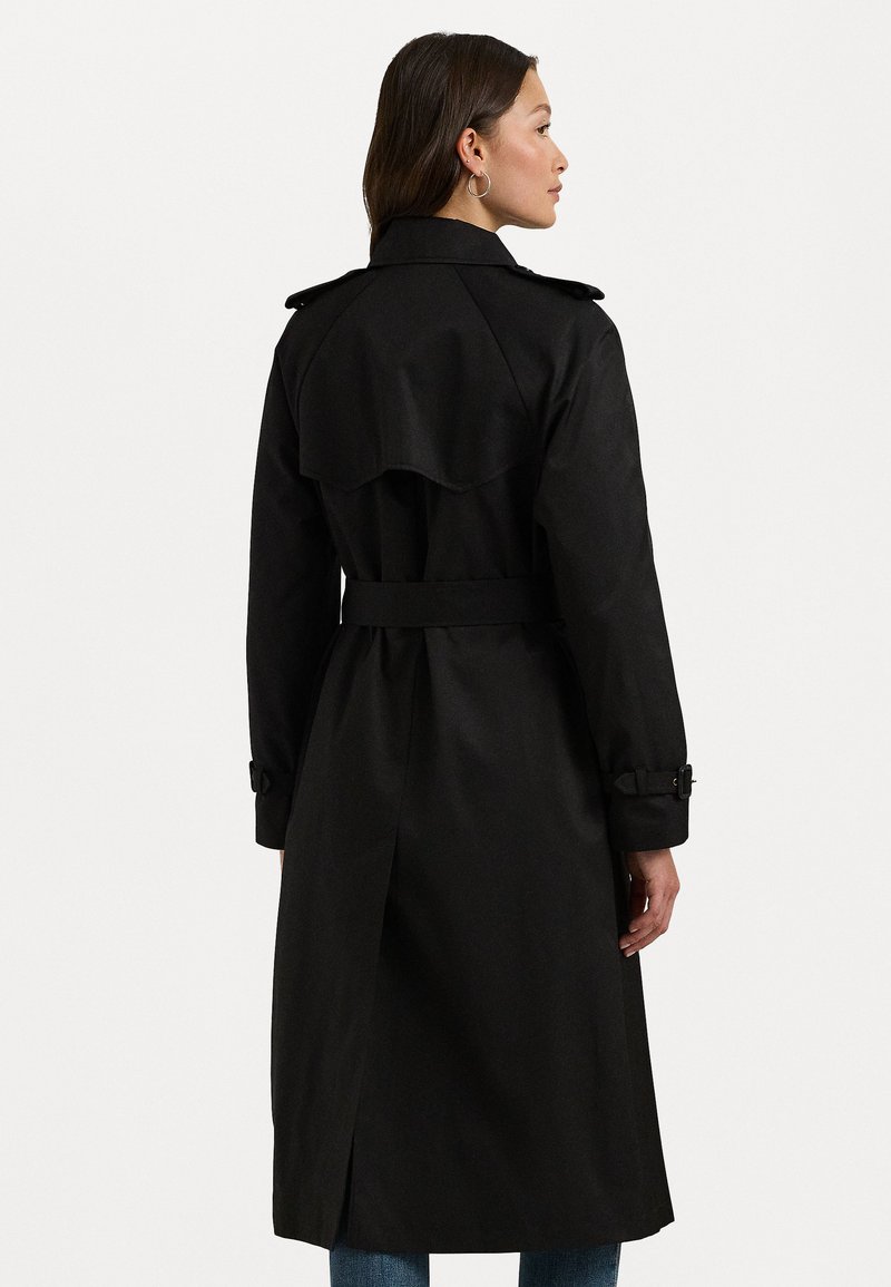 Lauren Ralph Lauren BELTED DOUBLE-BREASTED TRENCH COAT - Trenchcoat - black - Zalando.co.uk