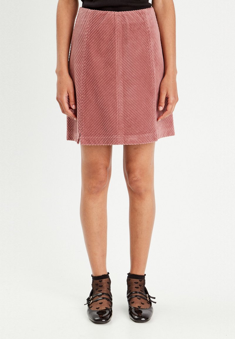 Cache Cache TRAPEZ - Falda acampanada - vieux rose/rosa jaspeado ...