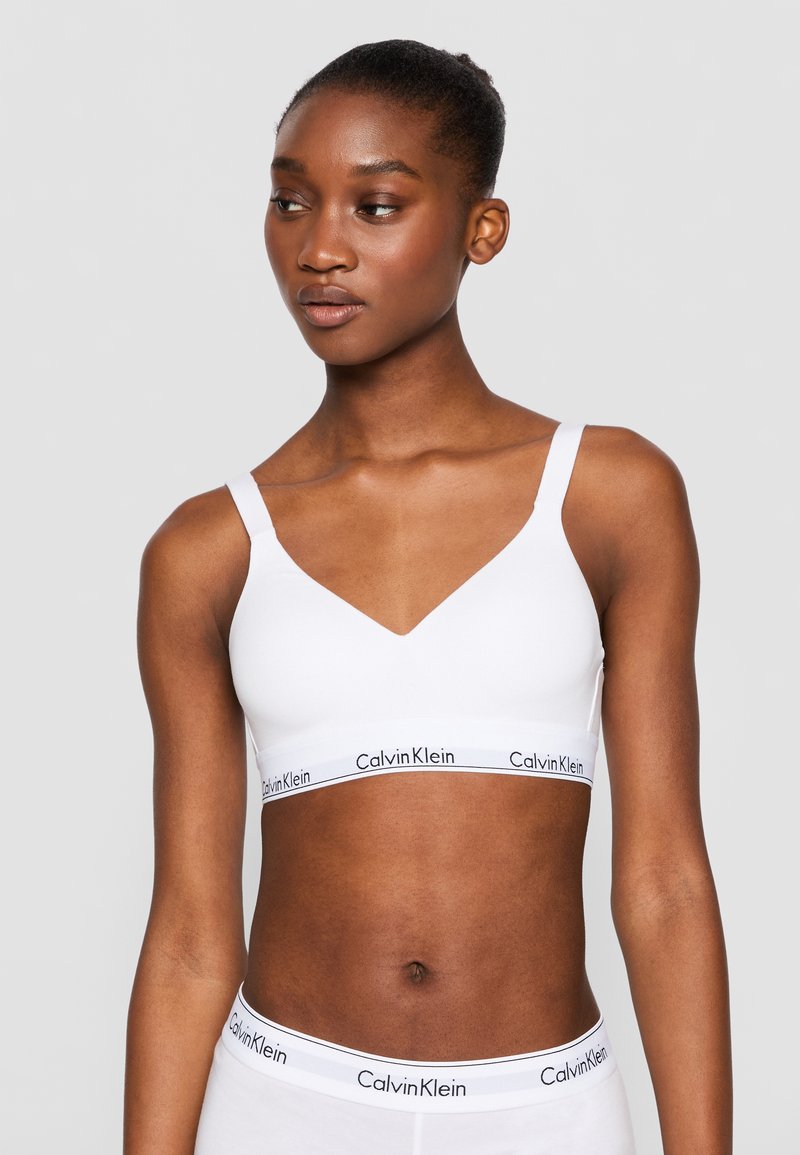 Calvin Klein Underwear LIFT BRALETTE ICON COTTON MODAL - Sujetador push-up - white/blanco ...