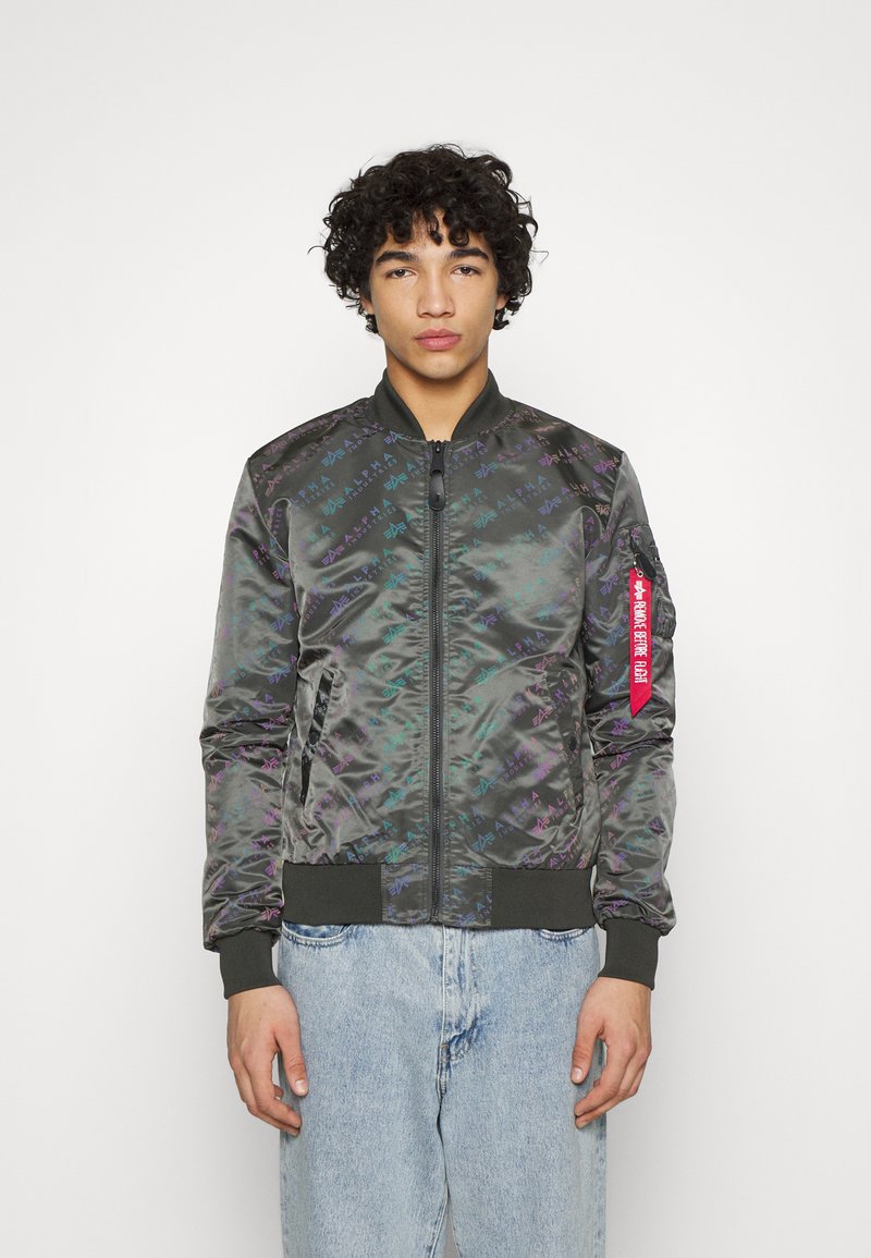 Alpha Industries RAINBOW - Chaquetas bomber - grey black/antracita ...