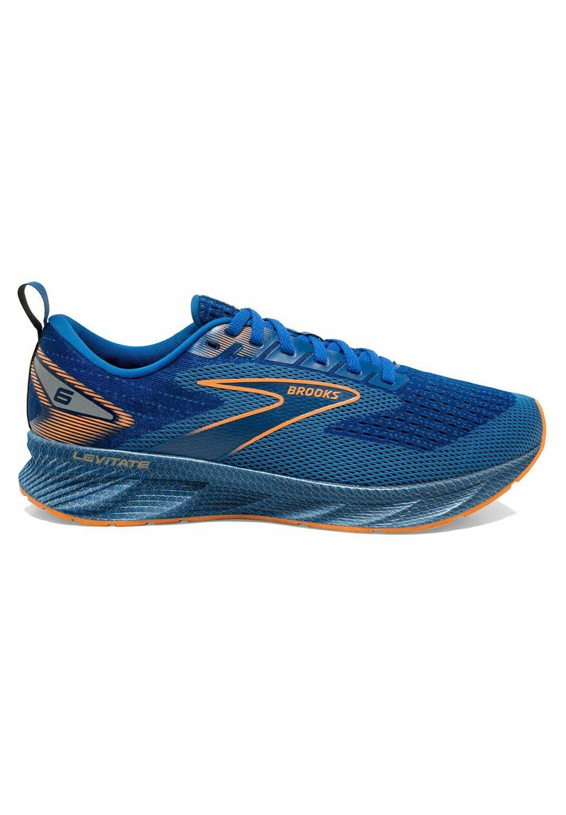 Brooks LEVITATE 6 - Road running shoes - classic blue orange/light blue ...