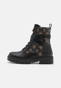 Guess OLSY - Platform ankle boots - black/brown/black - Zalando.ie